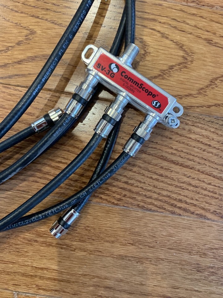 Commscope 3 Way Splitter And Cables | eBay