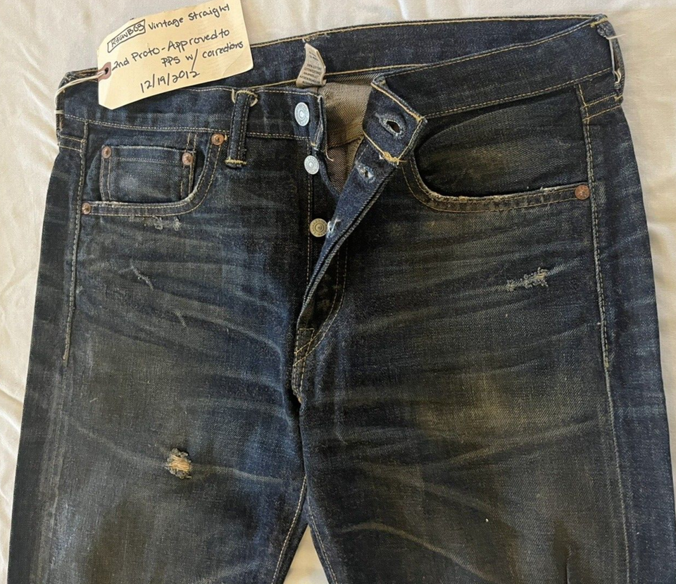 Double RL mens Jeans Vintage Straight Japan Woven Selvedge Sz 29 New ...