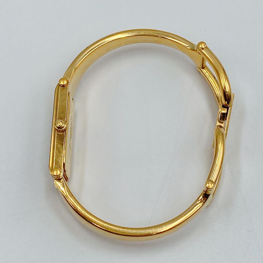 GUCCI 1500L Watch Gold Black Dial Swiss Rectangle Womens Watch Vintage ...