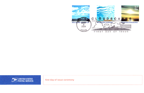 USPS FDC Ceremony Program #3878m, h, g Cloudscapes 3 singles 2004 | eBay
