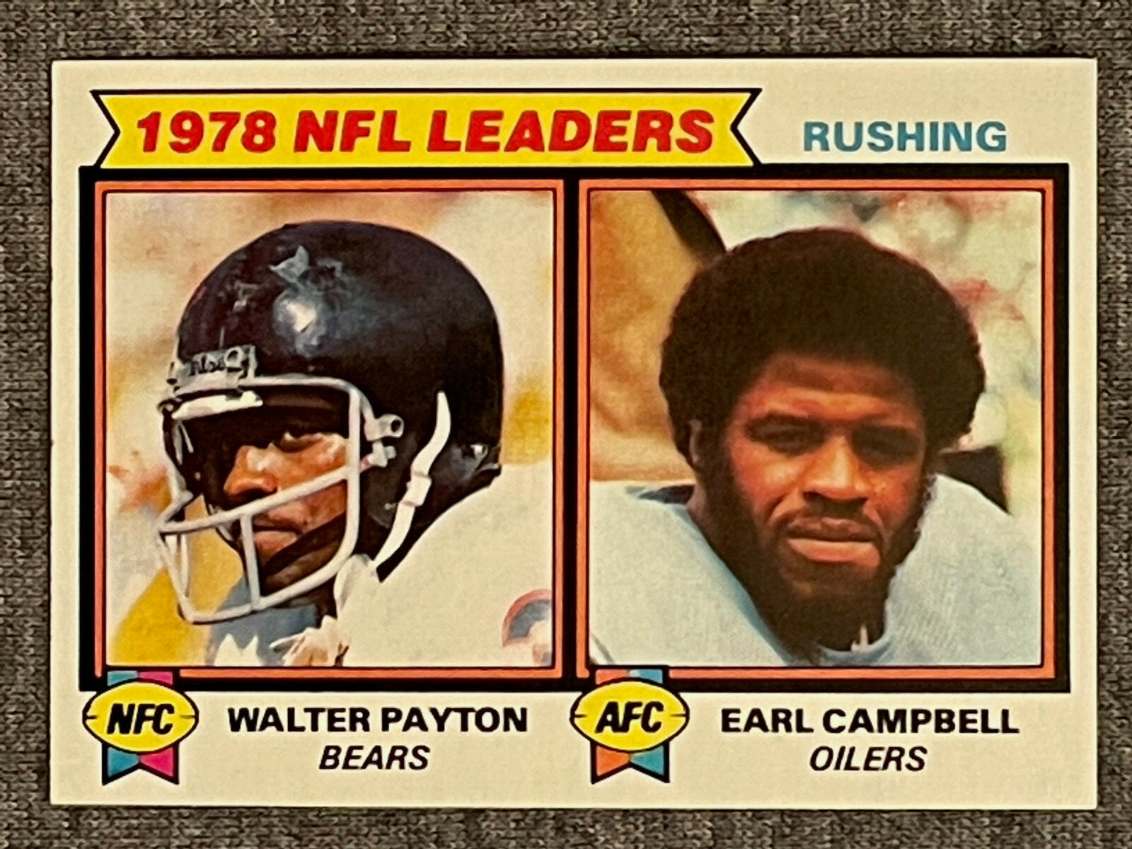 1979 Topps 1978 NFL Leaders Rushing Payton Campbell *NM/MT+* *PACK ...