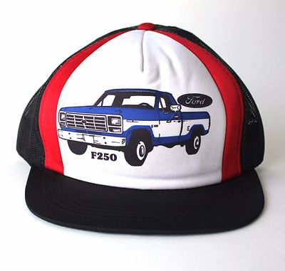 Vintage Ford F250 Trucker Hat Snap Back Cap 1984 Cool Baseball Truck ...