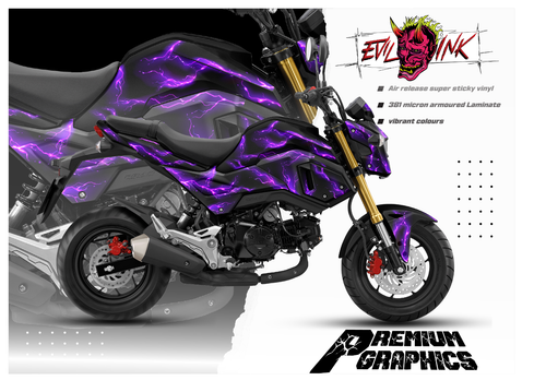HONDA GROM GRAPHICS KIT-STICKERS-DECALS- thunder and lightning 2016 ...