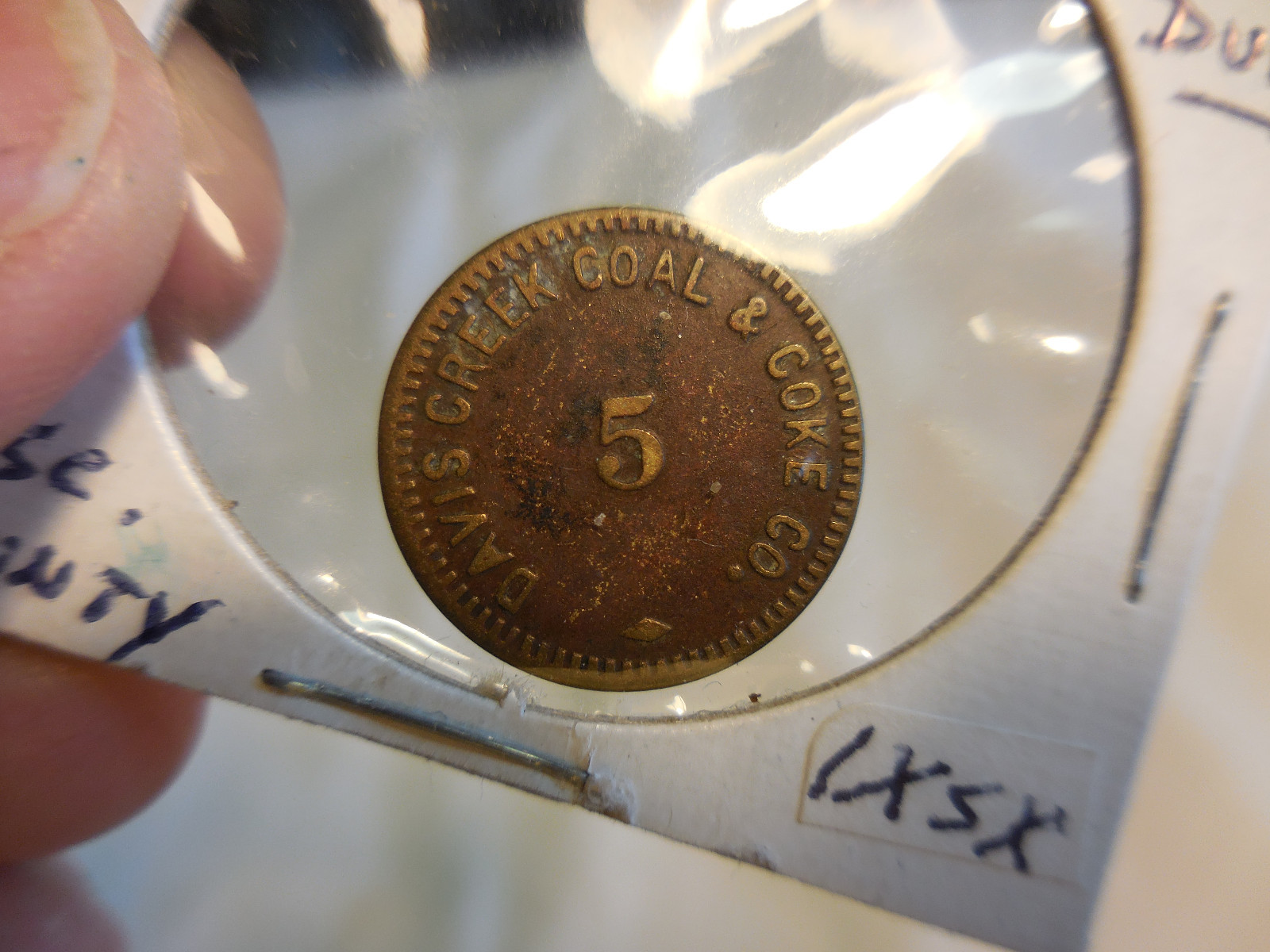 #2427 A5 --5 CENT DAVIS CREEK COAL & COKE CO. ROCKCASTLE,ALA. TOKEN | eBay