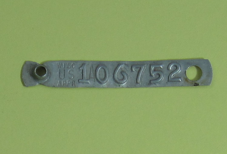 Vintage WISC APPR Wisconsin Fur Farm Trap Tag Hunting License...Free ...