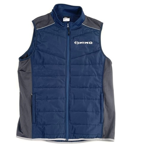 ISC Hino Puffer Vest Full Zip Insulated Quilted Regular Fit Navy Grey ...