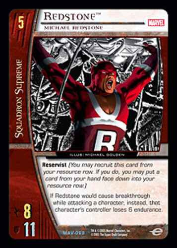 VS System: Redstone, Michael Redstone - Foil [Played] Marvel The ...