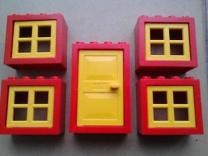LEGO DOOR AND 4 WINDOWS SET | eBay