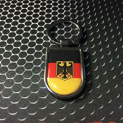 Germany Deutschland Flag Domed Stainless Keychain Proud Flag Car 3D ...