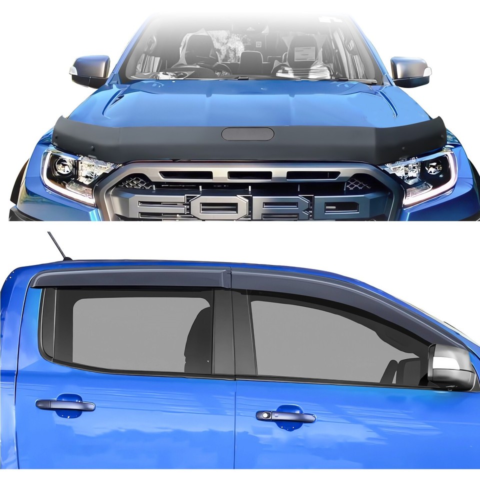 Bonnet Guard Wind Deflectors for Ford Ranger Wildtrak 2016-2021 T7 ...