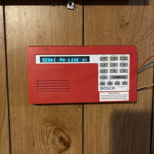 Bosch D1255 Full Function Fire Keypad (Red) | eBay