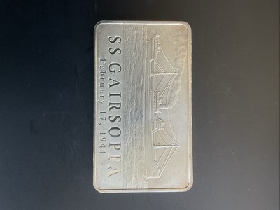 SS Gairsoppa Certified Shipwreck Silver 10 Troy Oz .999 Silver Bar ...
