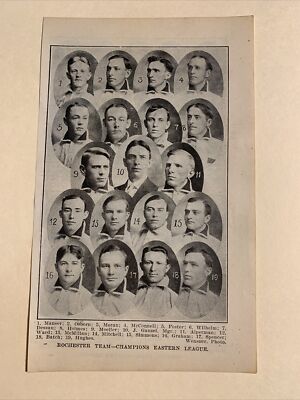 Rochester Bronchos Eddie Foster Tom Hughes 1911 Baseball Team 4X6 ...