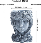 Face Flower Pot Head Face Planter Goddess Succulent Pot Cute Resin | eBay