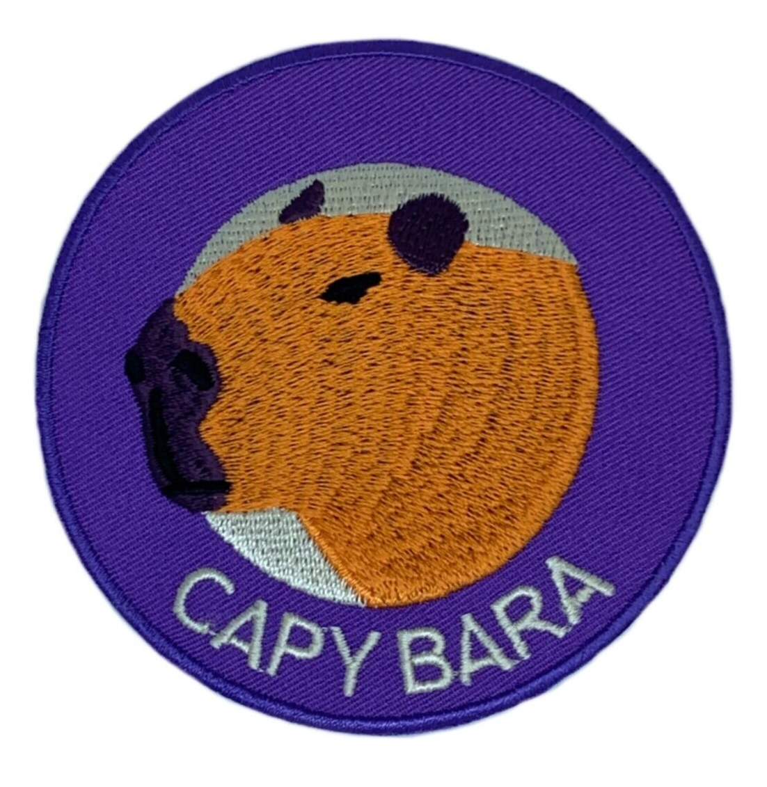 Capybara Patch (3.5") Purple Embroidery Iron or Sew-on Badge Cute Rodent Gift | eBay