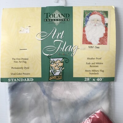 Toland Art Flag: Santa Christmas Art Flag Size 28”x40” - Sealed New ...