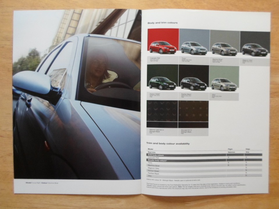 FORD FOCUS FLIGHT & EDGE orig 2003 2004 UK Mkt Sales Brochure | eBay UK