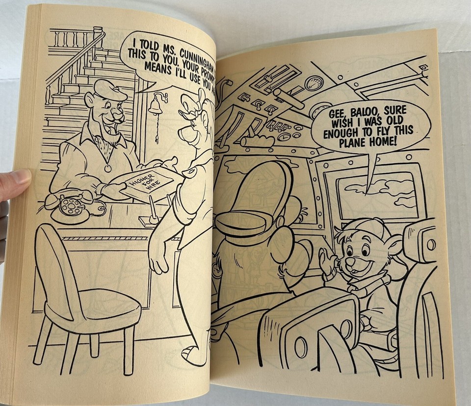 Vintage Disney's Tale Spin Coloring Book 1990 Golden Books New Unused ...