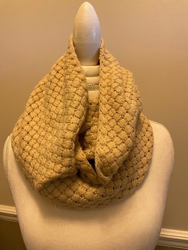 Womens Juniors Beige Infinity Wrap Winter Scarf Neck Wrap | eBay