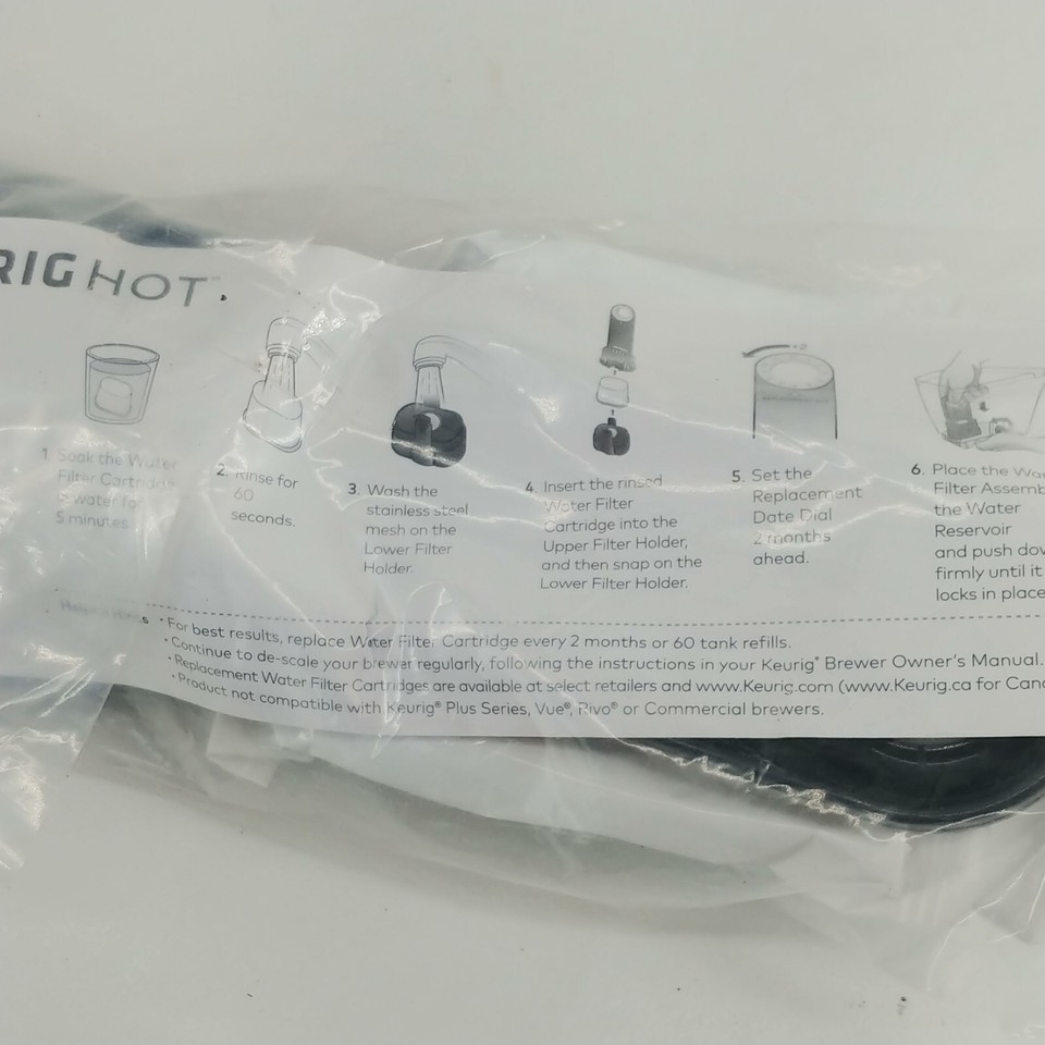 Keurig Hot Classic Series Water Filter Starter Kit Side Reservoir New ...