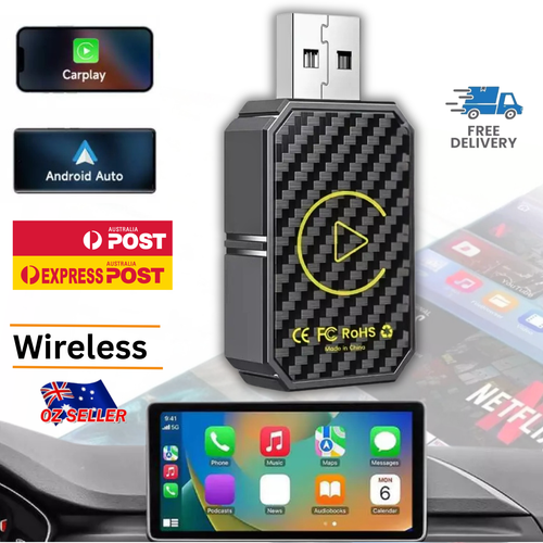 Wireless Carplay Android Auto 2 In 1 Adapter WiFi BT Auto Connect USB ...