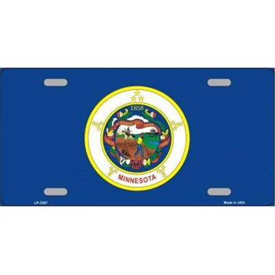 Smart Blonde LP-3587 Minnesota State Flag Metal Novelty License Plate ...