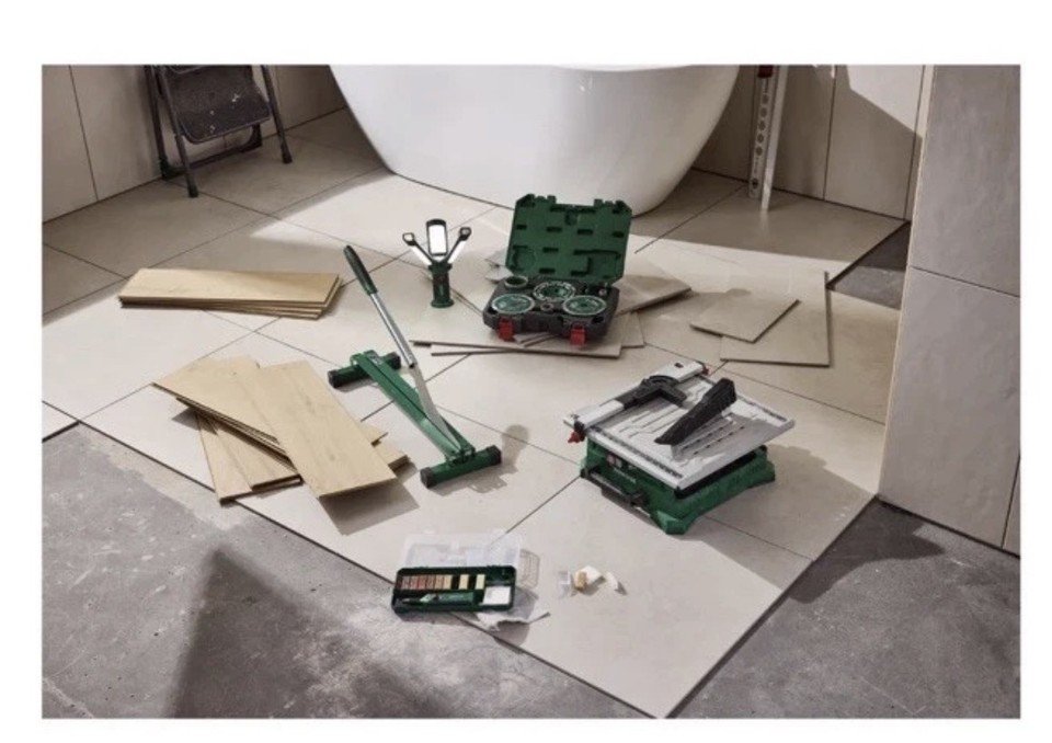 Parkside Wet Tile Cutter , Table size: 39.5 x 38.5cm, Power consumption ...