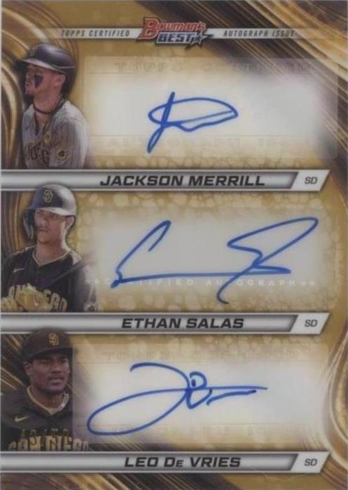 2024 Bowman's Best - Triple Autographs Jackson Merrill, Ethan Salas ...