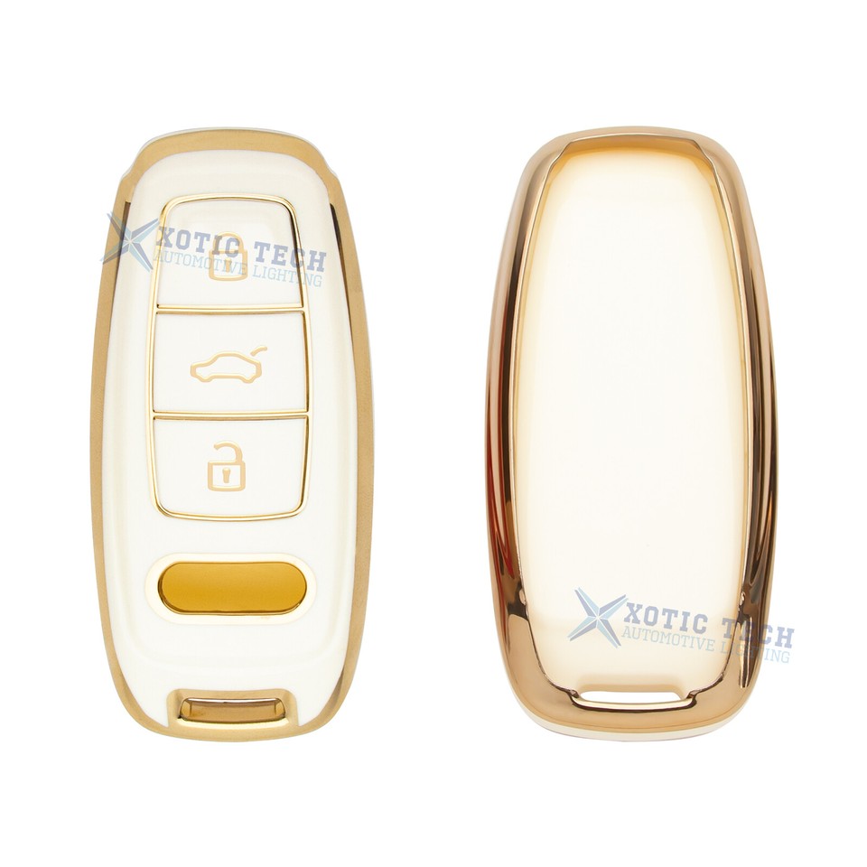 2X White TPU Full Cover Smart Key Fob Cover For Audi A3 S3 S6 RS6 S7 ...