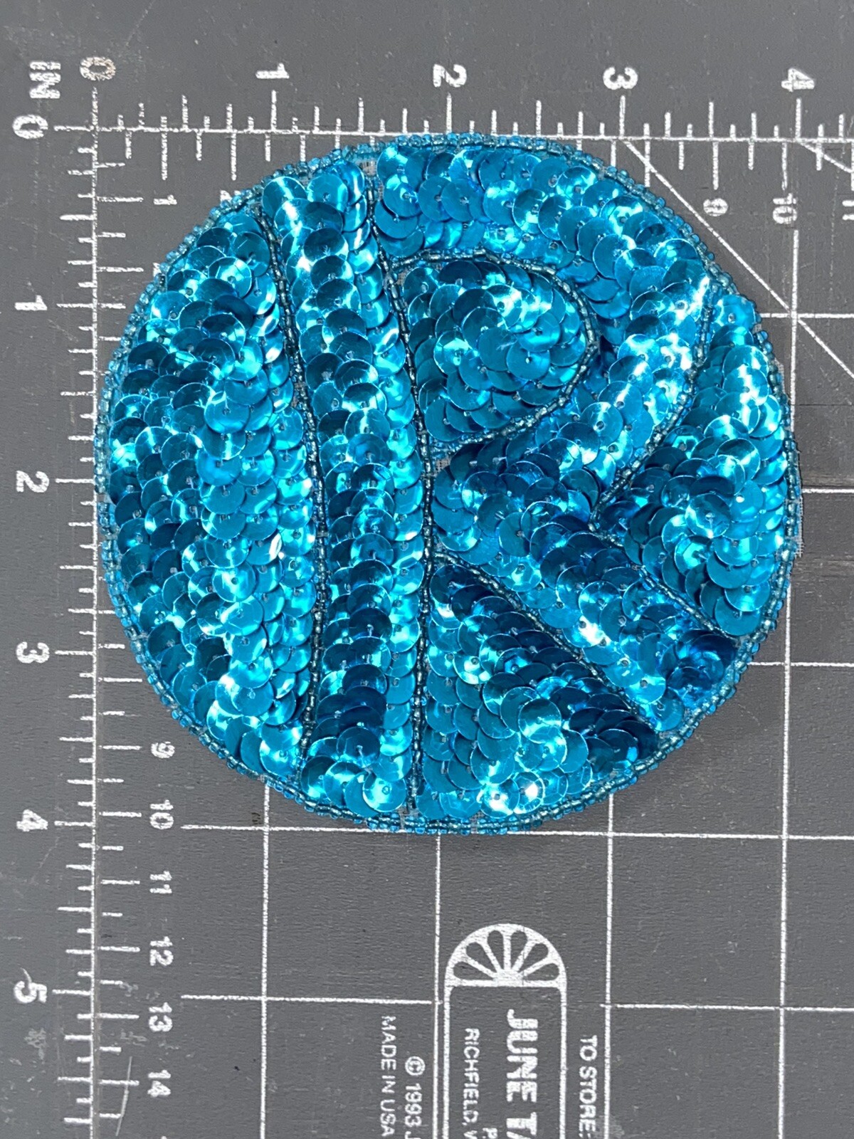 Vintage Letter R Sequin Patch Initial Name RHS RU RSU UofR Sparkle ...