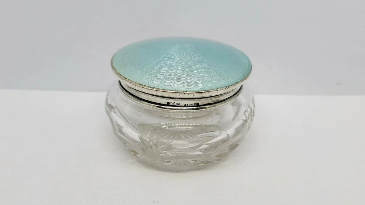Vintage Powder Jar Silver