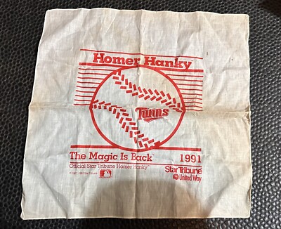 1991 Minnesota Twins Homer Hanky Official Star Tribune The Magic is ...