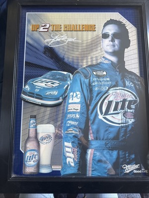 Kurt Busch Miller Lite Beer Mirror Bar Sign Plaque NASCAR Racing Man ...