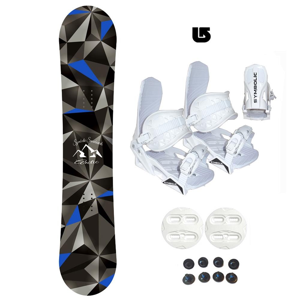 Symbolic Arctic Snowboard & White Bindings Kid Boy Girl Package Combo ...