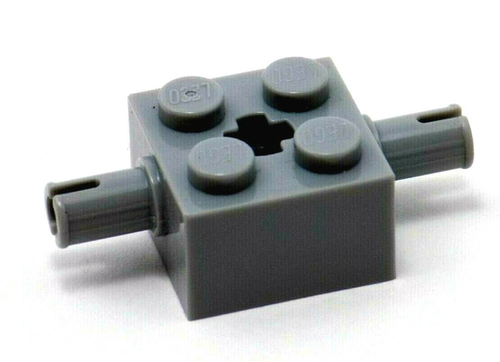 10 LEGO Dark Grey Brick 2 x 2 with Pins and Axle-Hole (30000) - 10 ...