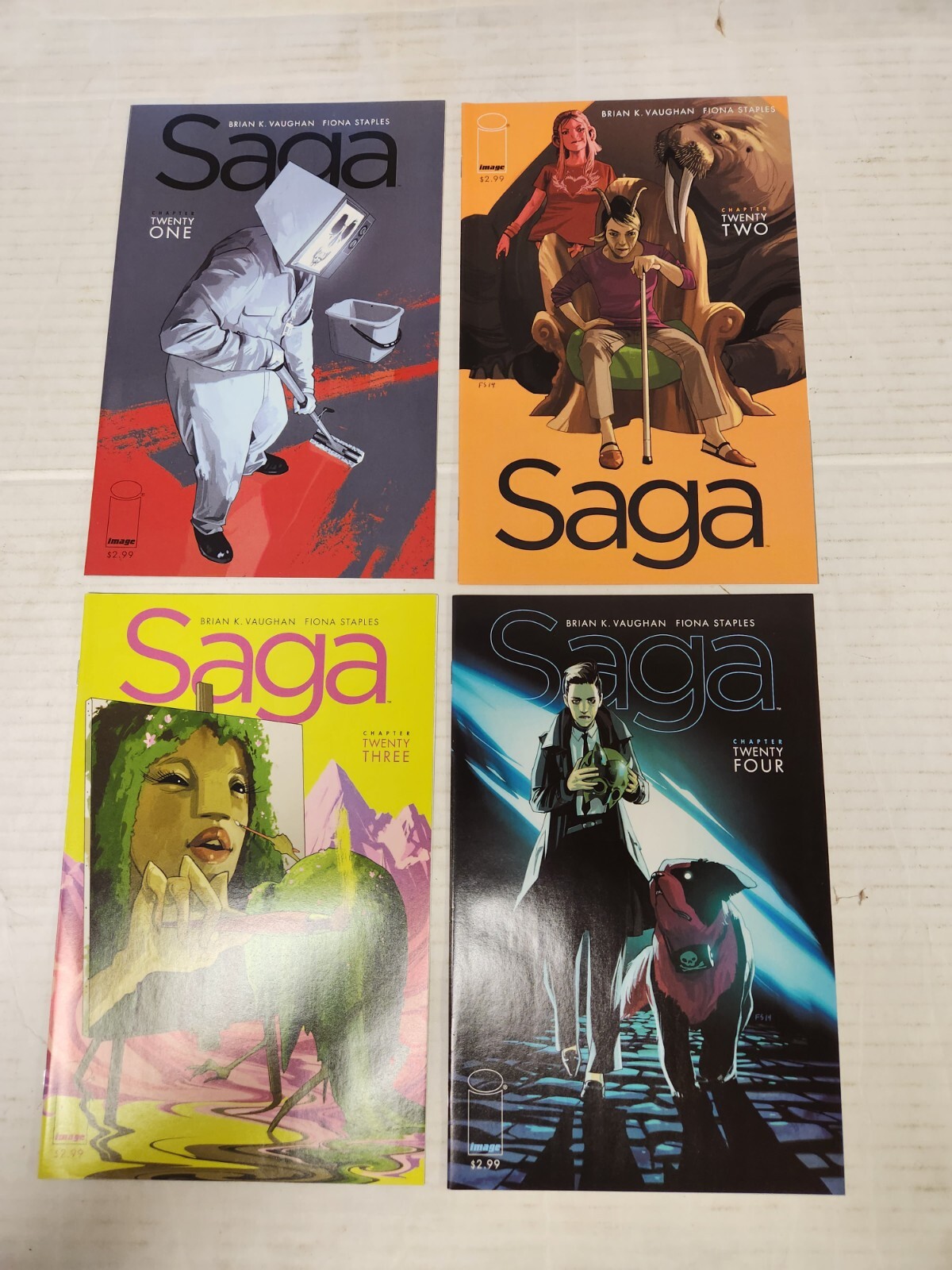 Saga Lot Of 36 Comic Books Brian K. Vaughn Fiona Staple Space Opera ...