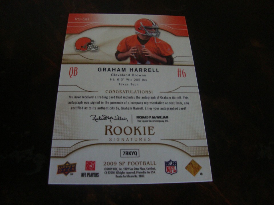 2009 Upper Deck SP Football---Retail---Rookie Signatures---#RS-GH ...