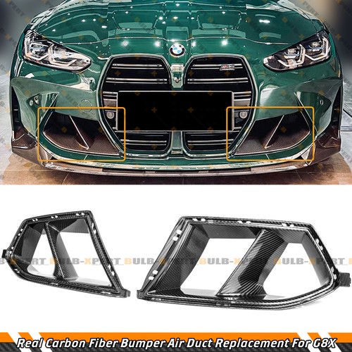 Wet Carbon Fiber Front Bumper Air Duct Replacement For 2021-26 BMW G80 ...