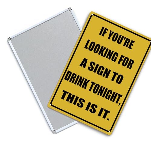 Funny Metal Sign To Drink Tonight 8" X 12" Tin Signs Man Cave Home Bar ...