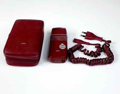 1970s Braun Electric Razor Shaver 5666 Burgundy Made in West Germany ...