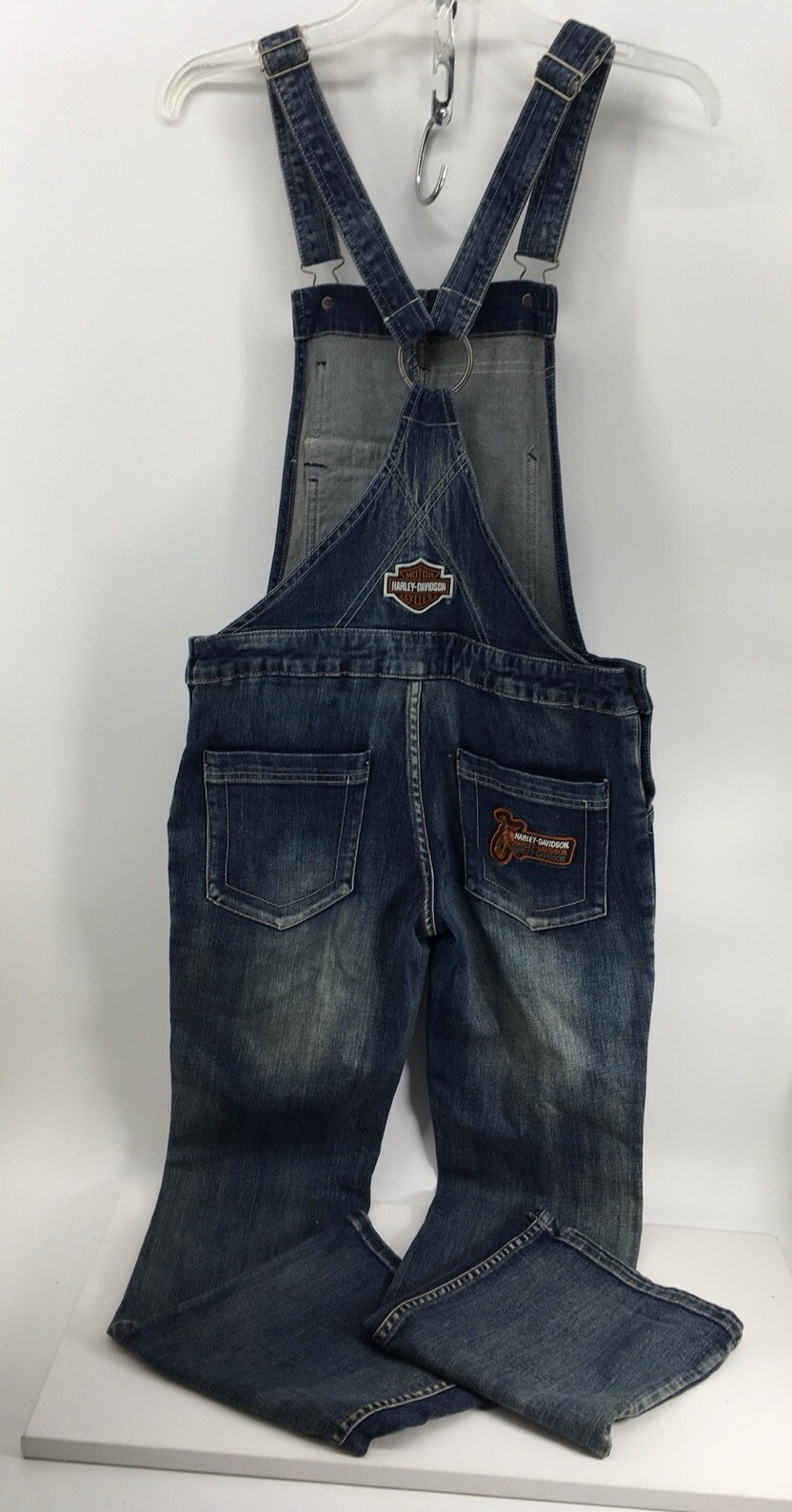 Harley Davidson Overall Bibs Women 2 Blue Patches Mot… - Gem