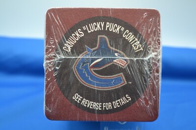 Vancouver Canucks Lucky Puck Contest Cardboard Coasters New Old Stock ...