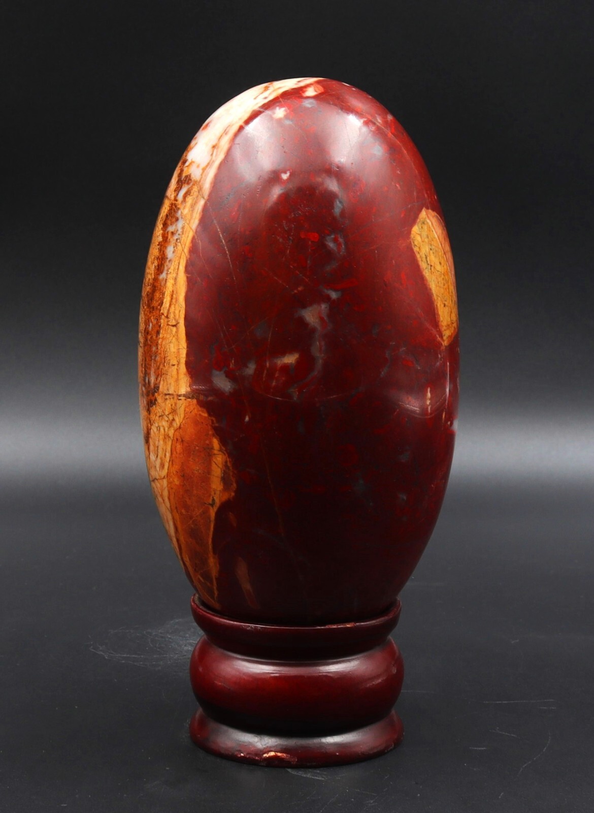135MM Red Brecciated Jasper Lingam Natural Healing Metaphysical Crystal ...