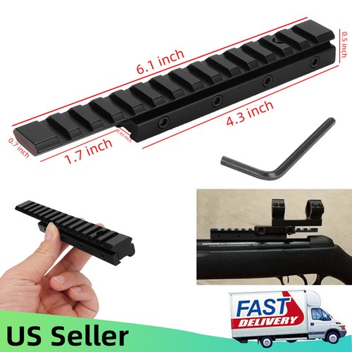 Dovetail to Picatinny Rail 11mm to 20mm Base Converter Adapter Scope ...