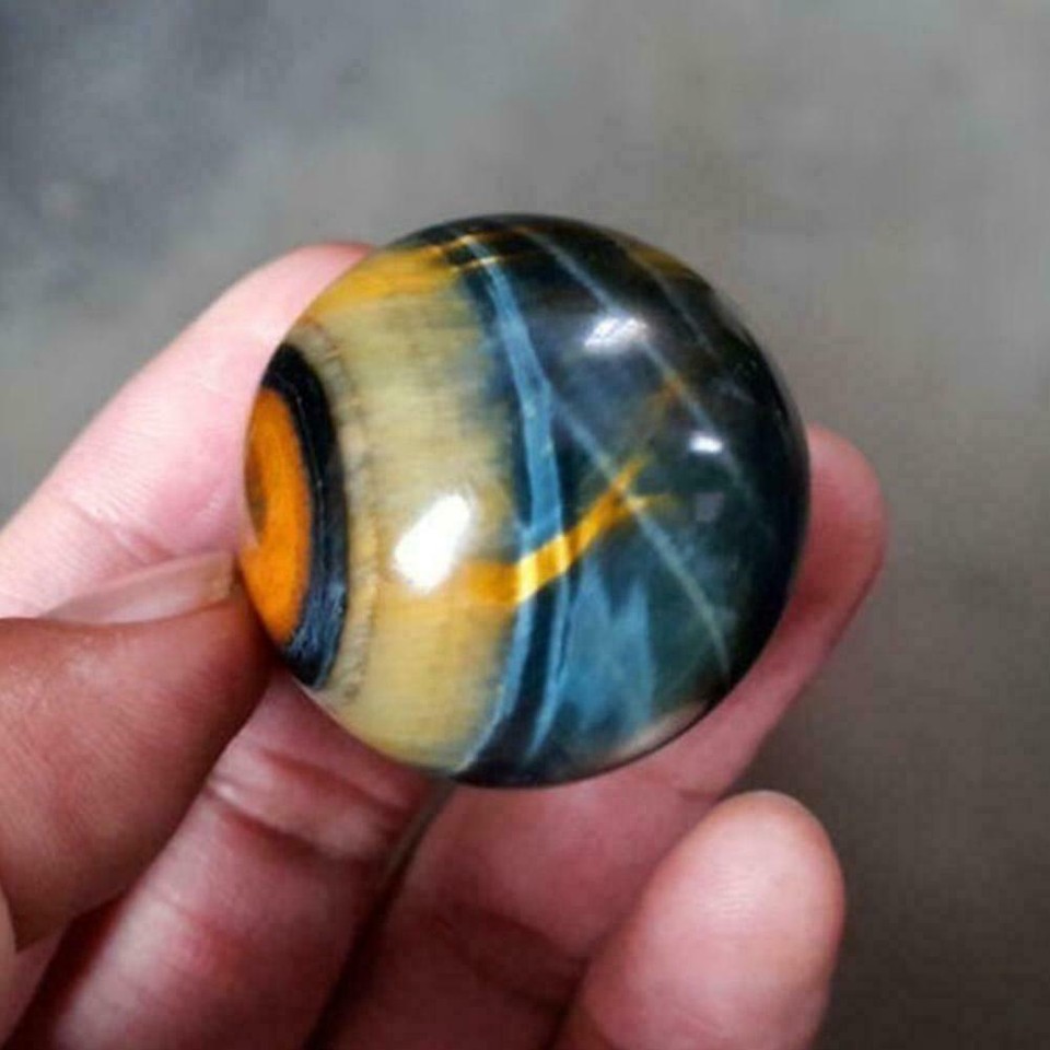 Good Natural Blue Tiger's Eye Jasper Quartz Sphere Heali Crystal Rock ...