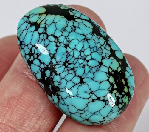 30Ct Blue Spiderweb Turquoise Cab Old Stock SLDA425 | eBay