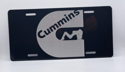 Cummins Girl Logo License plate black engraved | eBay