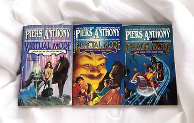 Piers Anthony 3 book set Mode Series 1 2 3 Virtual Fractal Chaos ...