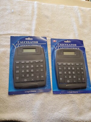 Big Display Electronic Calculators set of 2 Desktop 8Digit Large Button ...