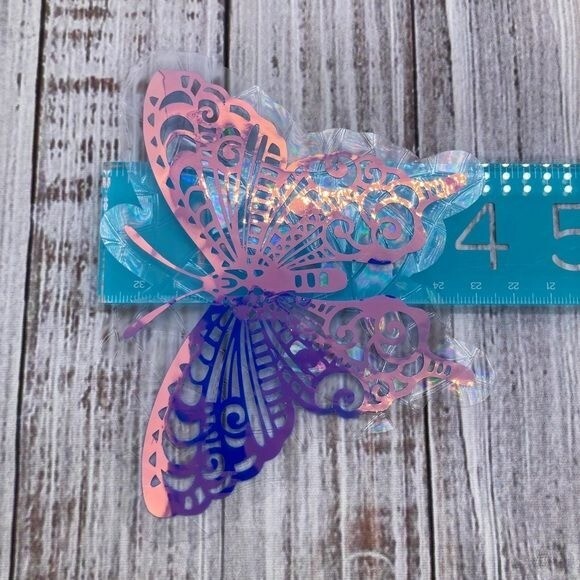 Intricate Iridescent Butterfly Window Cling Sun Catcher Removable ...